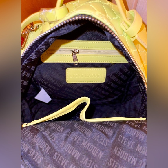 Steve Madden | Bags | Steve Madden Mini Lemon Colored Leather Backpack ...